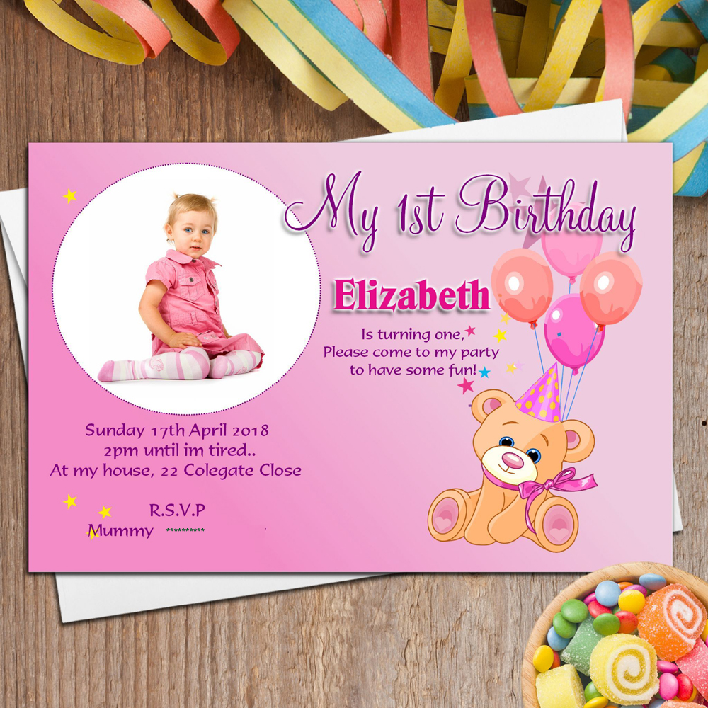 Birthday Invitation Card Digital Birthday Invitation Kid s Invitation 